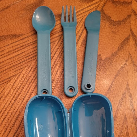 Tupperware | Dining | Tupperware On The Go Cutlery Set Inside Case ...